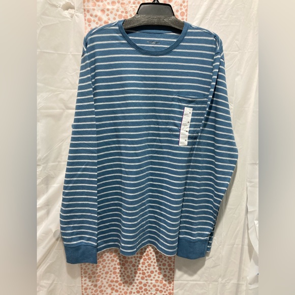 Goodfellow & Co | Shirts | Mens Shirt Xl Blue White Striped Long Sleeve ...